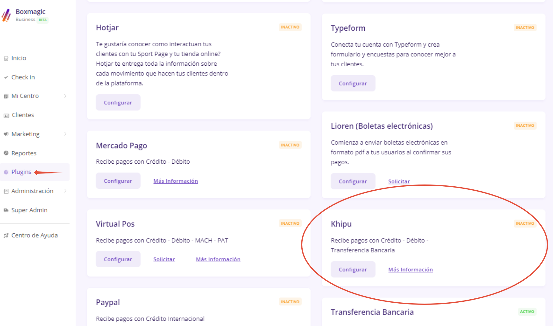Conecta Khipu como medio de pago